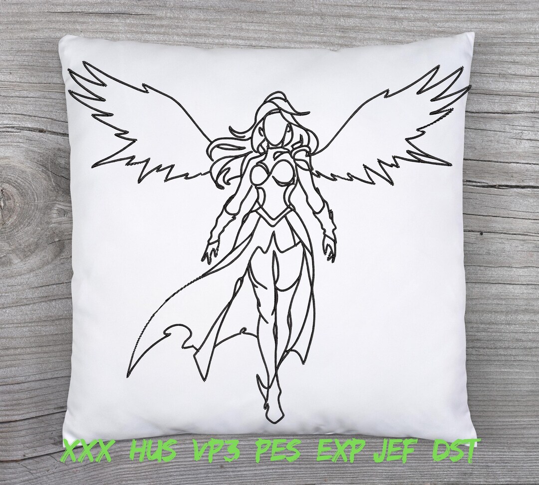 5 Sizes of Embroidery Designs Angel, Warrior , Embroidery Art for Gift ...