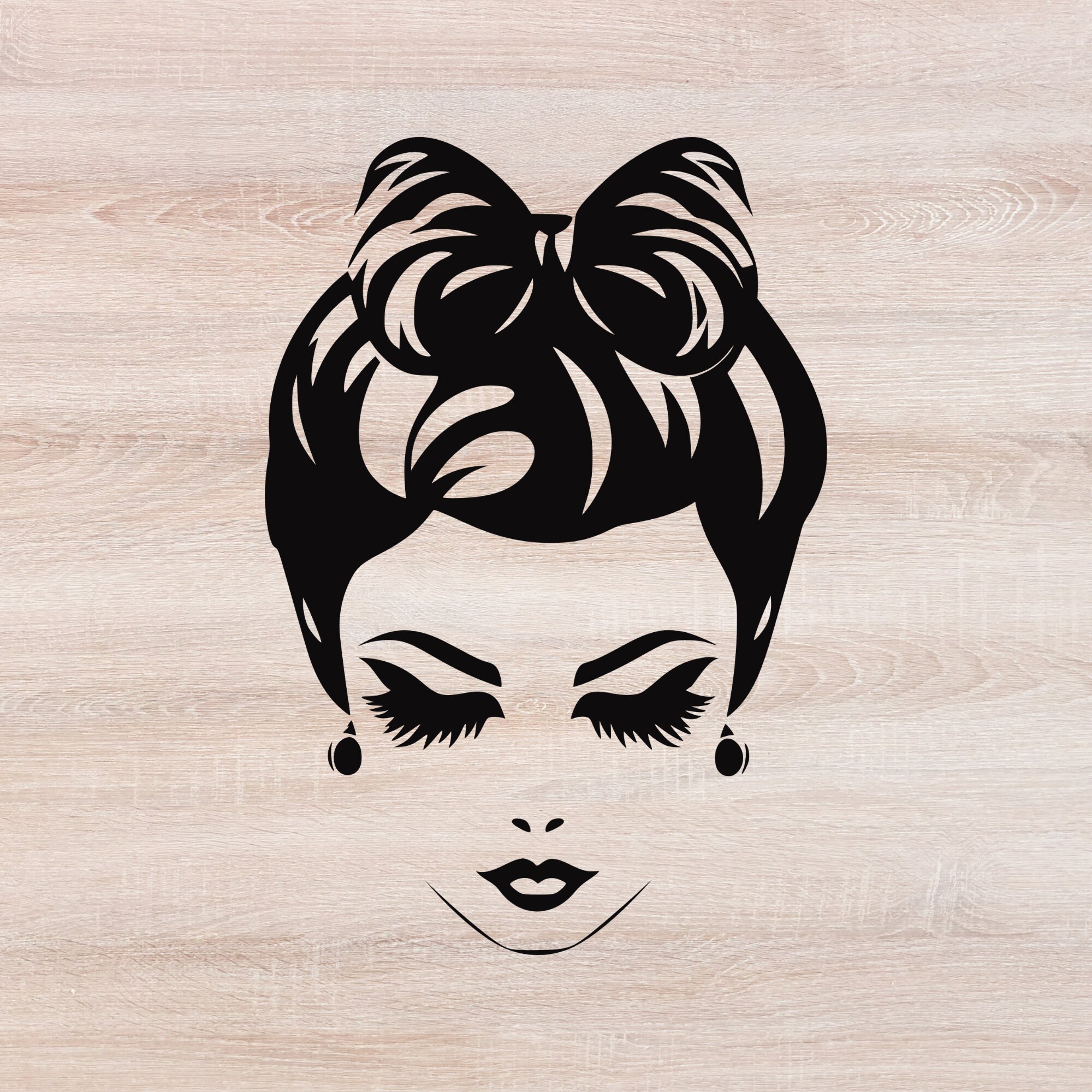 Face Svg, Beautiful Face Svg, Woman Svg, Beauty Svg, Fashion Svg, Salon ...