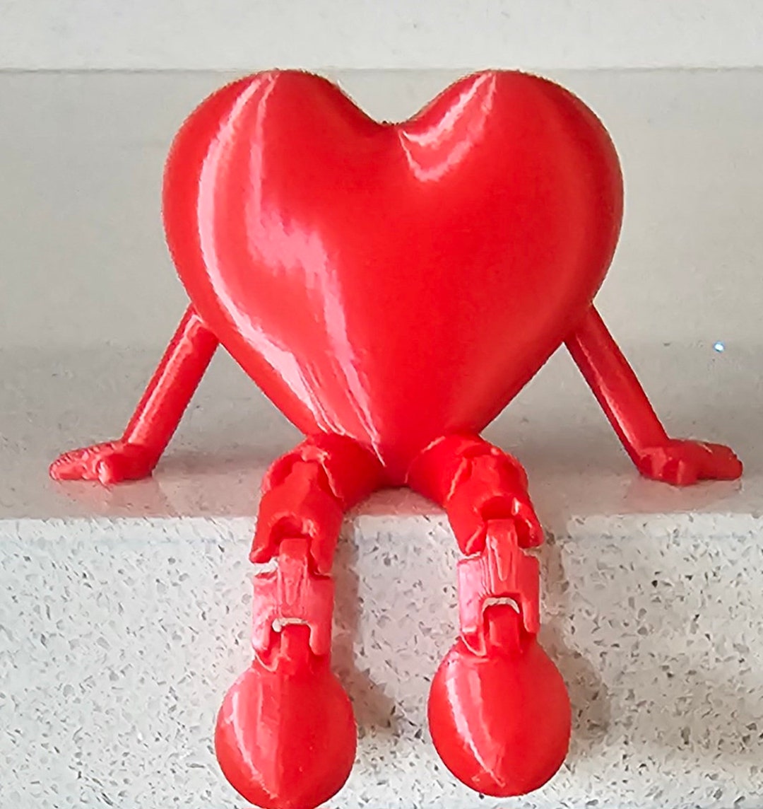 Valentine's Day Heart Toy With Flexi Legs, 3D Printed Love Gift - Etsy UK