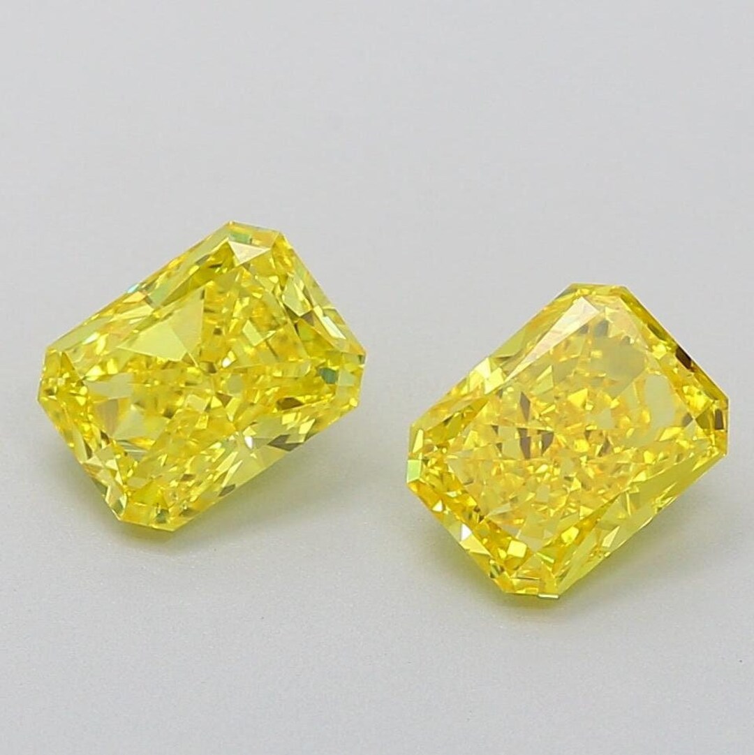 Yellow Radiant Cut Fancy Lab Grown Diamond | Loose Gemstone Diamond for ...
