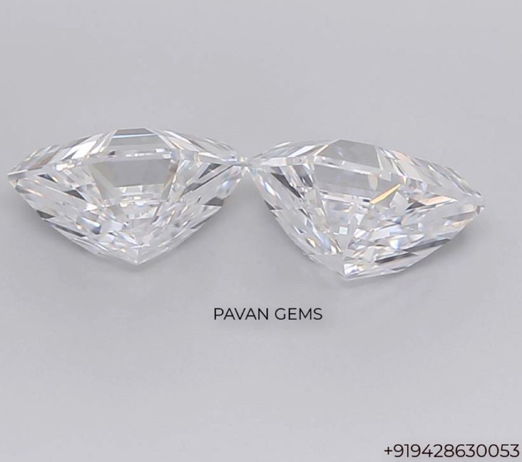 White Calf Cut Diamond for Jewelry Making | Loose Diamonds Pair for ...