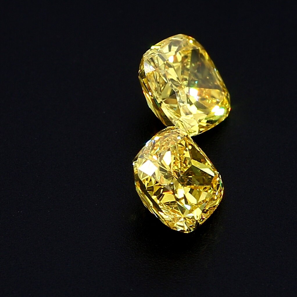 Yellow Cushion Cut Diamond for Jewelry Making | Loose Gemstone Diamond ...