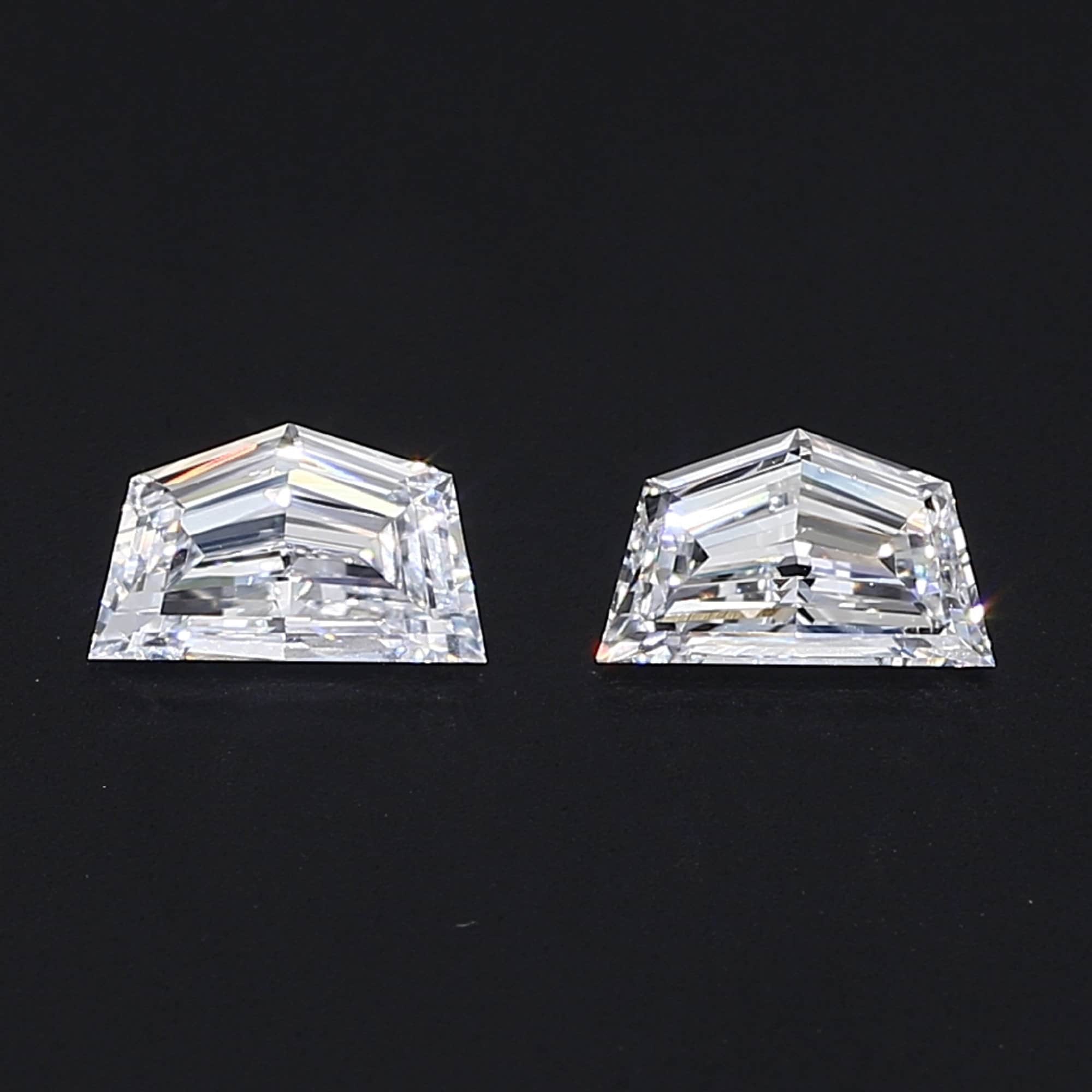 Cadillac Step Cut Diamond for Jewelry Making Loose CVD Diamonds Pair ...