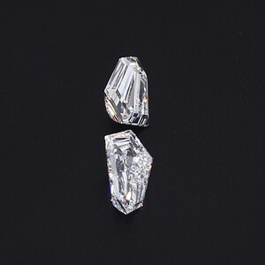 White Shield Cut Fancy Shape Diamond Pairs for Ring | Lab Grown Loose ...