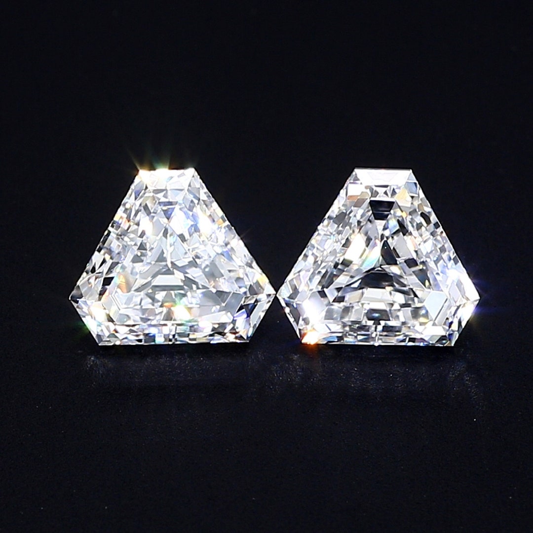 White Calf Cut Diamond for Jewelry Making | Loose Diamonds Pair for ...