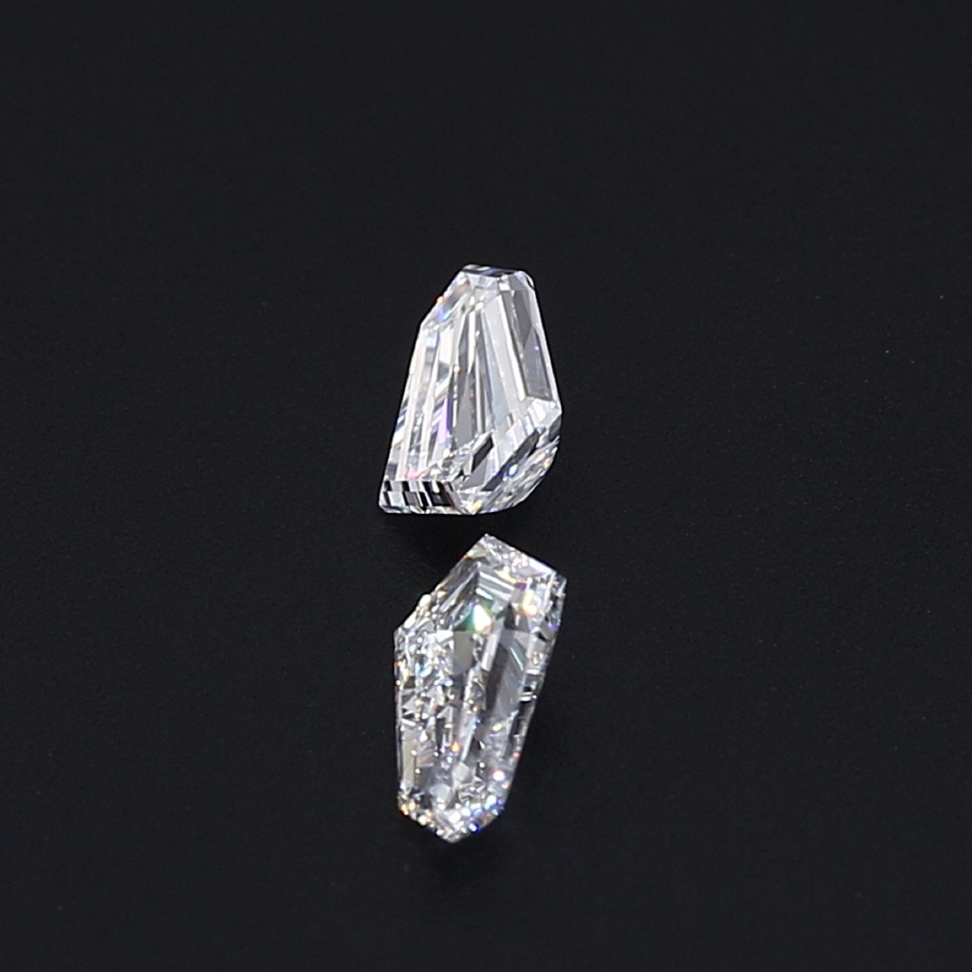 White Shield Cut Fancy Shape Diamond Pairs for Ring Lab Grown Loose ...