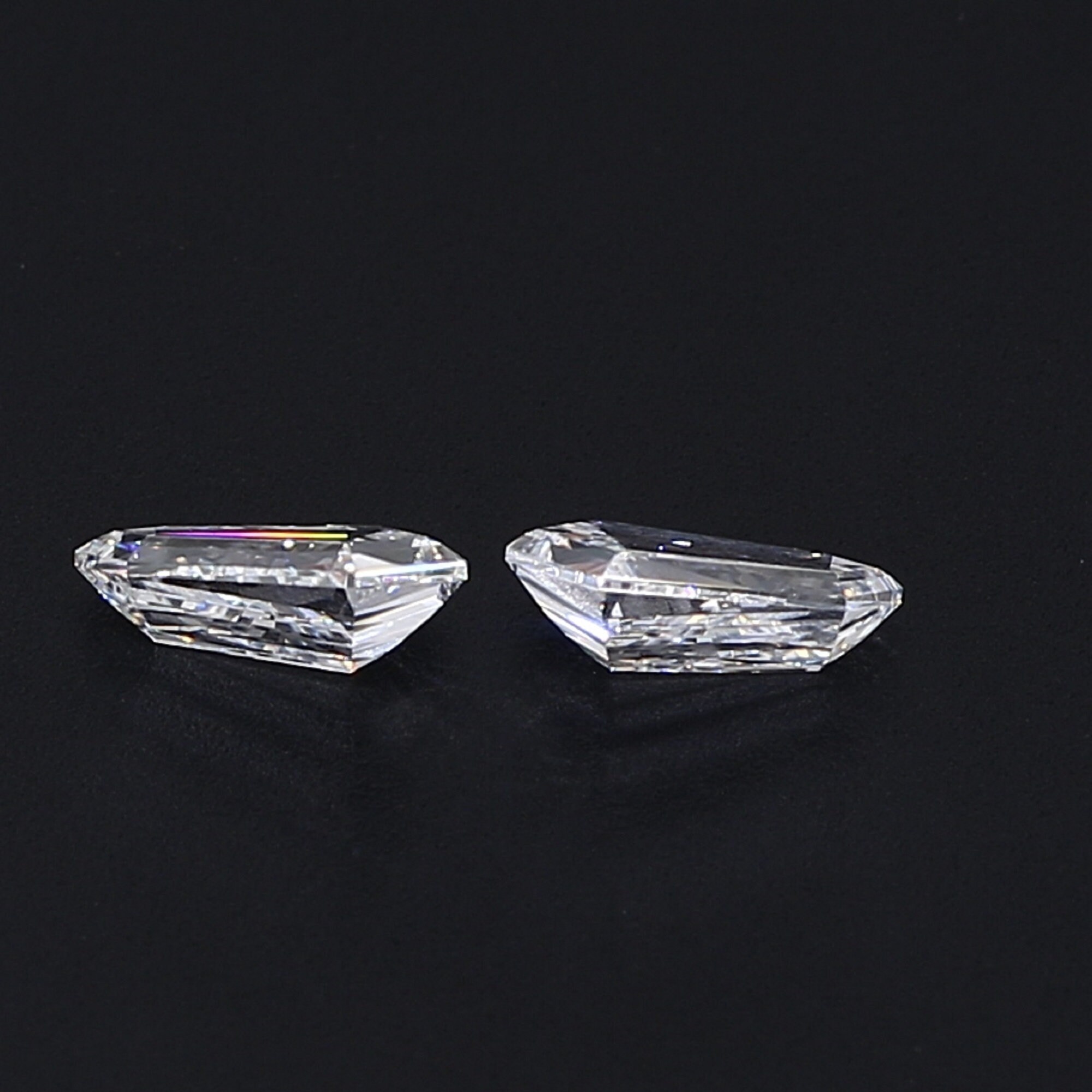 White Shield Cut Fancy Shape Diamond Pairs for Ring | Lab Grown Loose ...