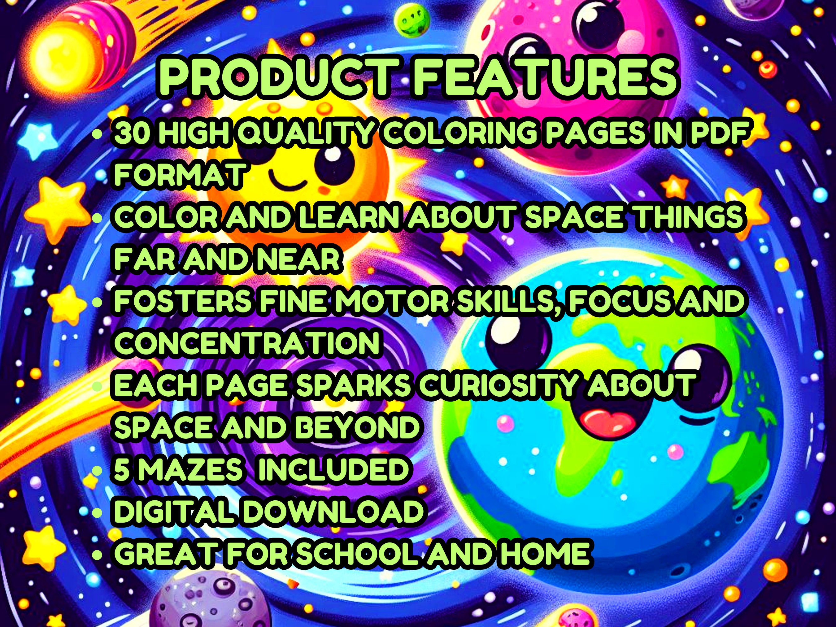 An Out-of-this-world Cosmic Coloring Journey for Kids! | Digital ...