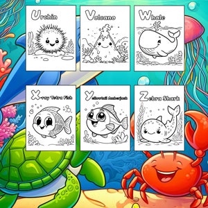 Under the Sea ABC Adventure!| 26 High Quality Coloring Pages | Digital ...
