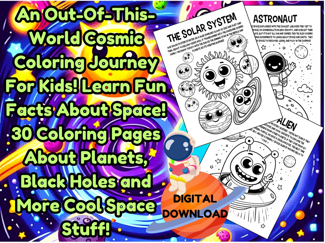 An Out-of-this-world Cosmic Coloring Journey for Kids! | Digital ...