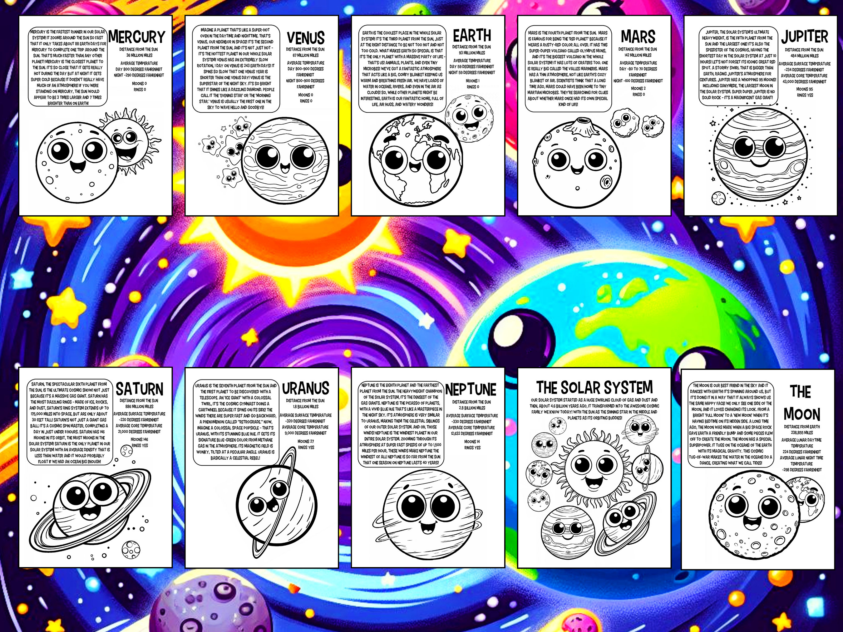 An Out-of-this-world Cosmic Coloring Journey for Kids! | Digital ...