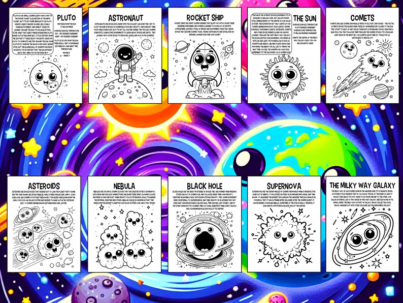 An Out-of-this-world Cosmic Coloring Journey for Kids! | Digital ...