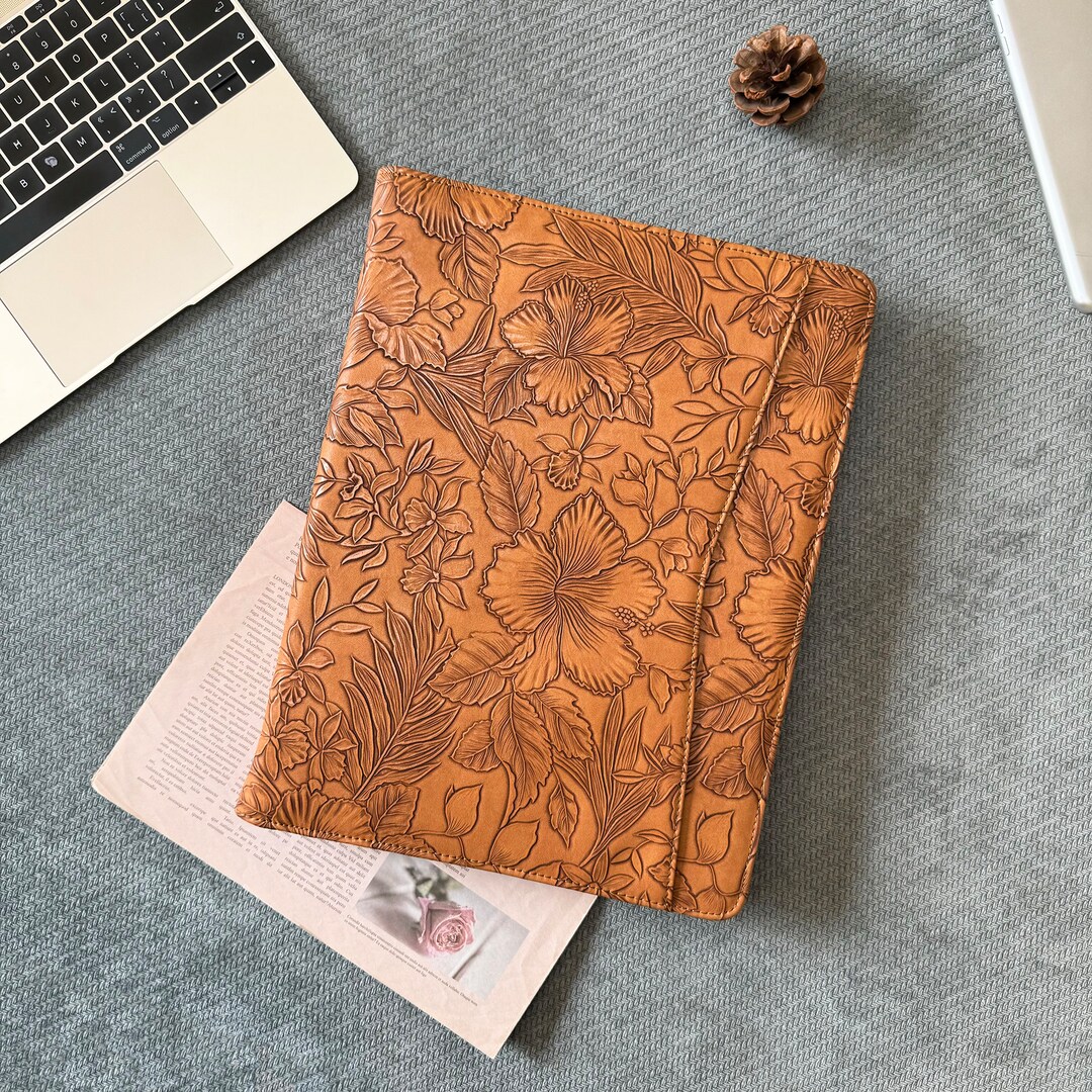 Debossed Portfolio for Women, Personalized Vegan Leather Portfolio ...