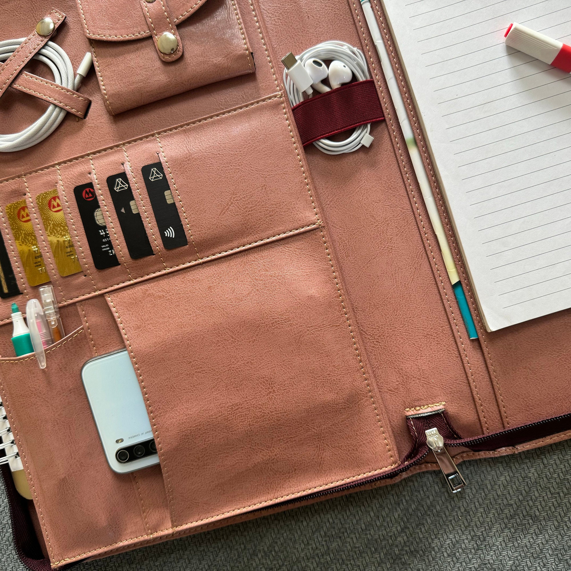 Portfolio for Women, Personalized Vegan Leather Portfolio, Portfolio ...