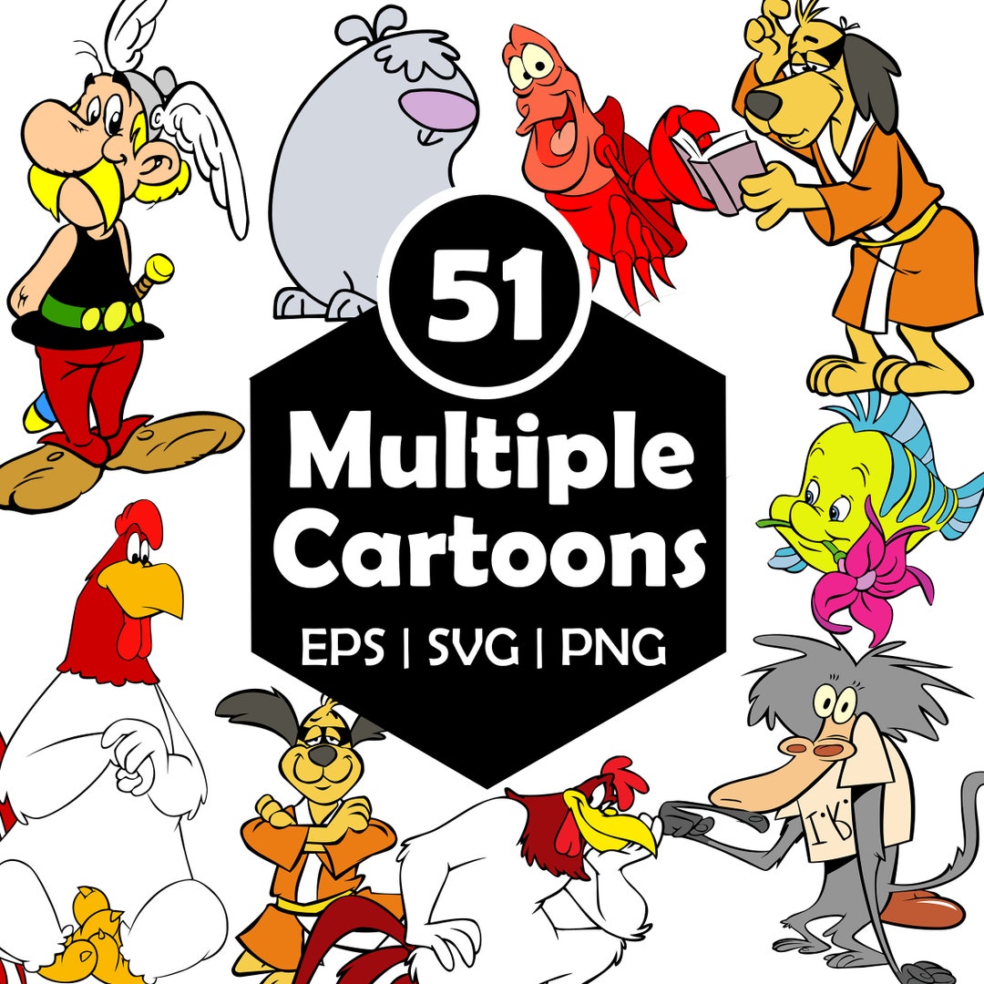 Cartoon Mega Svg Silhouette Cricut Cartoon Svg Bundle Cartoon ...