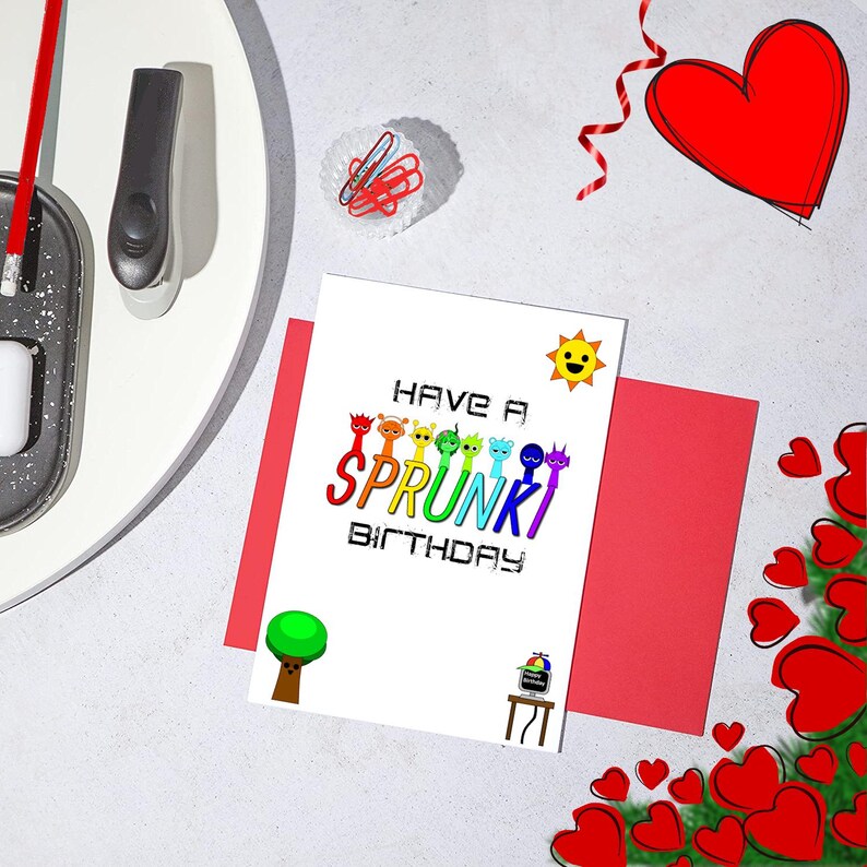 SPRUNKI BIRTHDAY Card - Cute Card for Kids - Funny Sprunky Incredibox ...