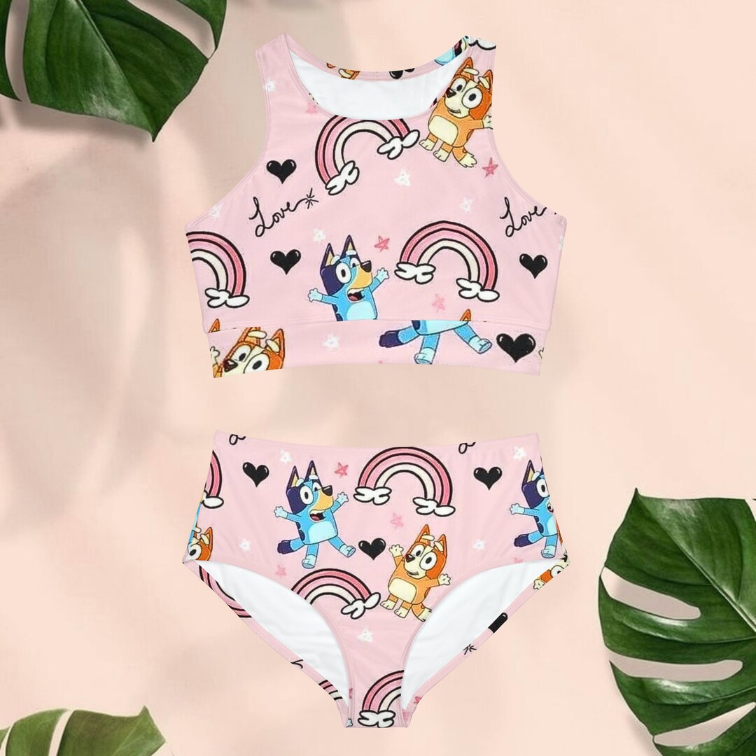 Bluey Bingo Teenager and Adult Two Pieces Swimsuit,bluey Dad Baby,bluey ...