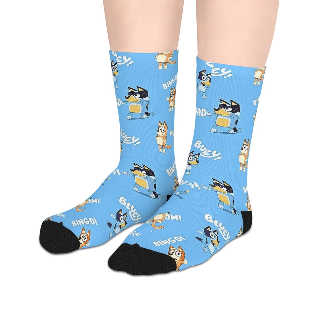 Bluey and Bingo Mid Length Socks,bluey Dad Baby,bluey and Bingo Dog ...