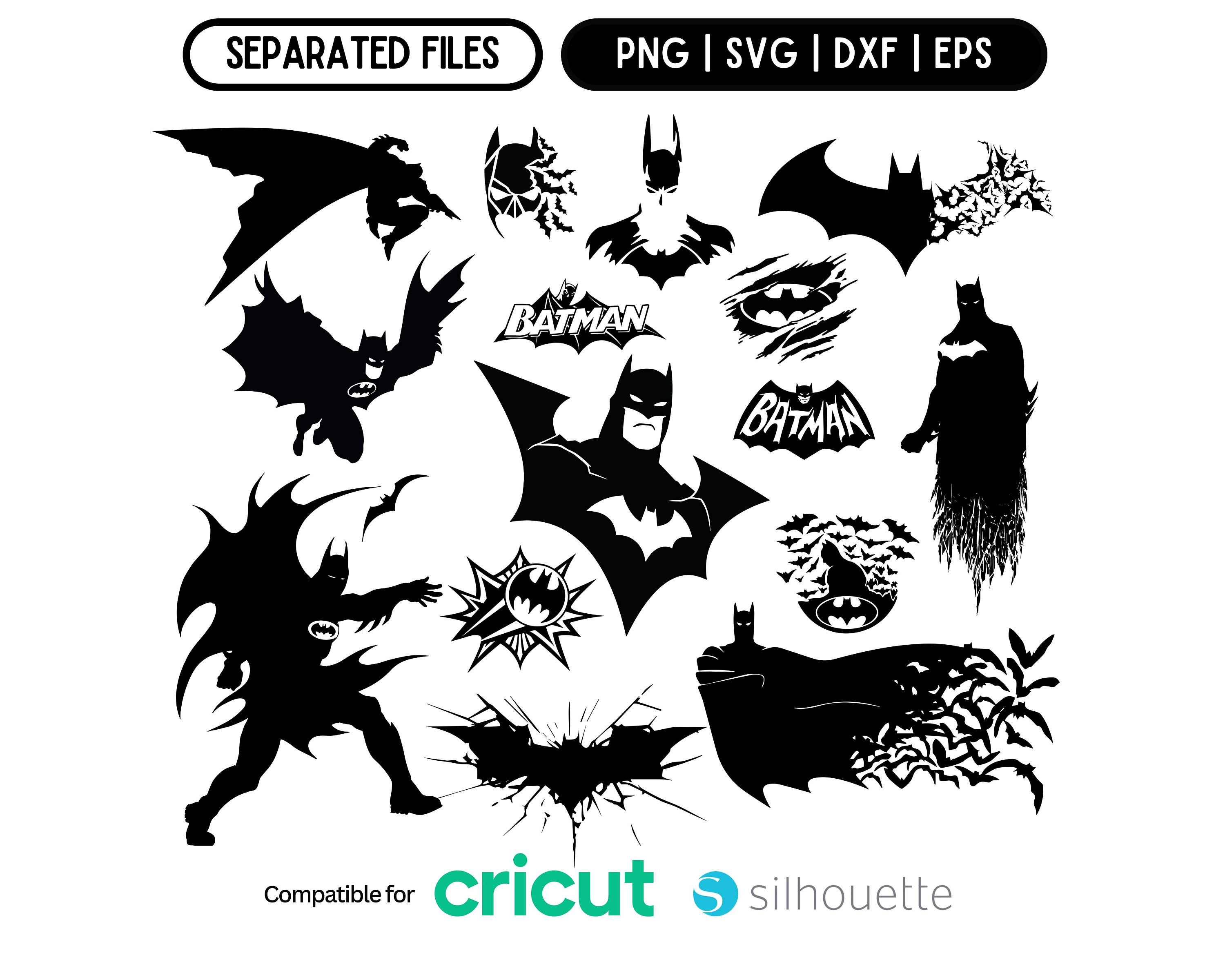 Bat Superhero Svg Bundle Bat Silhouette Svg Bat Symbol Svg - Etsy UK