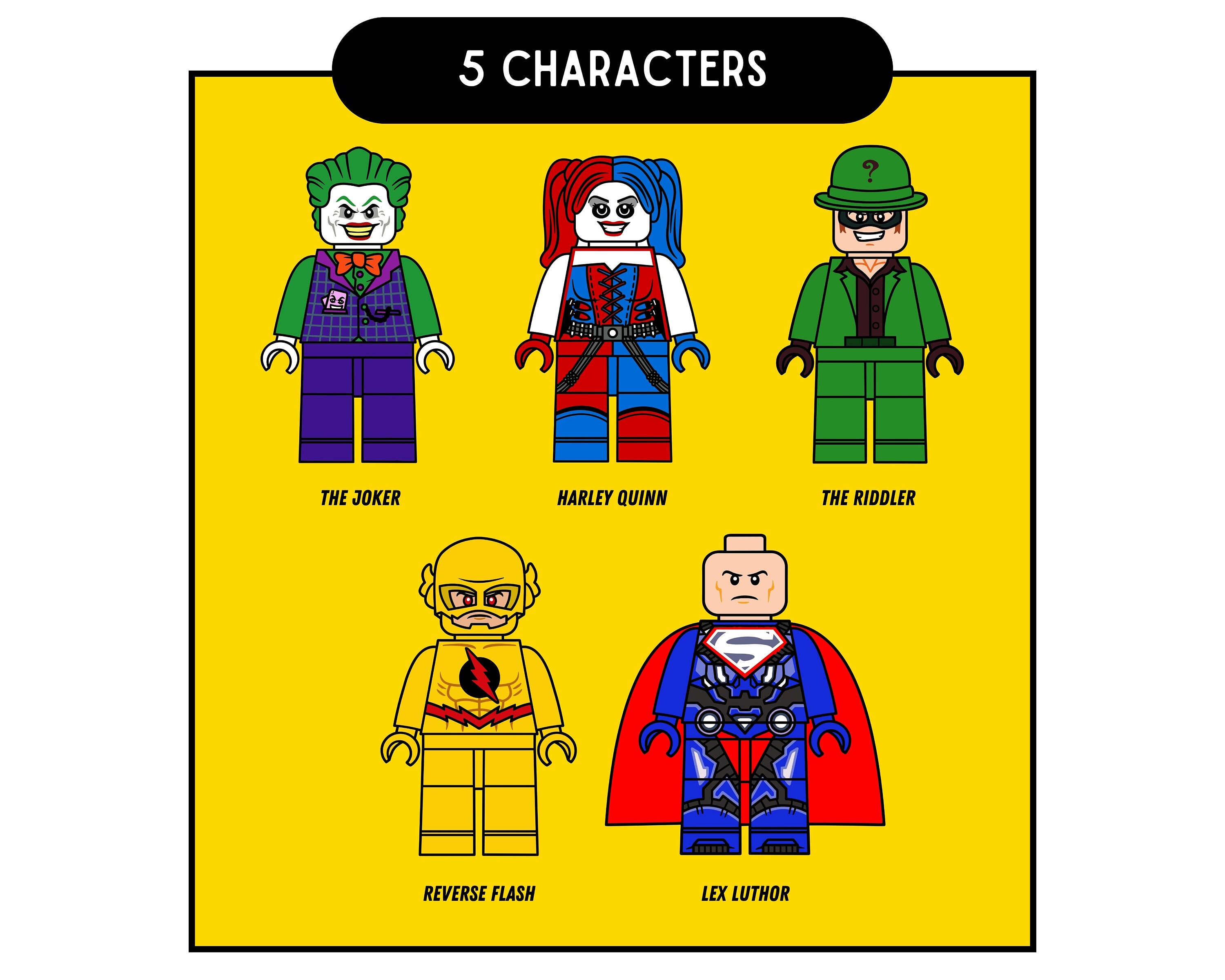Brick DC Villain Svg Bundle Brick Svg Files for Cricut - Etsy UK