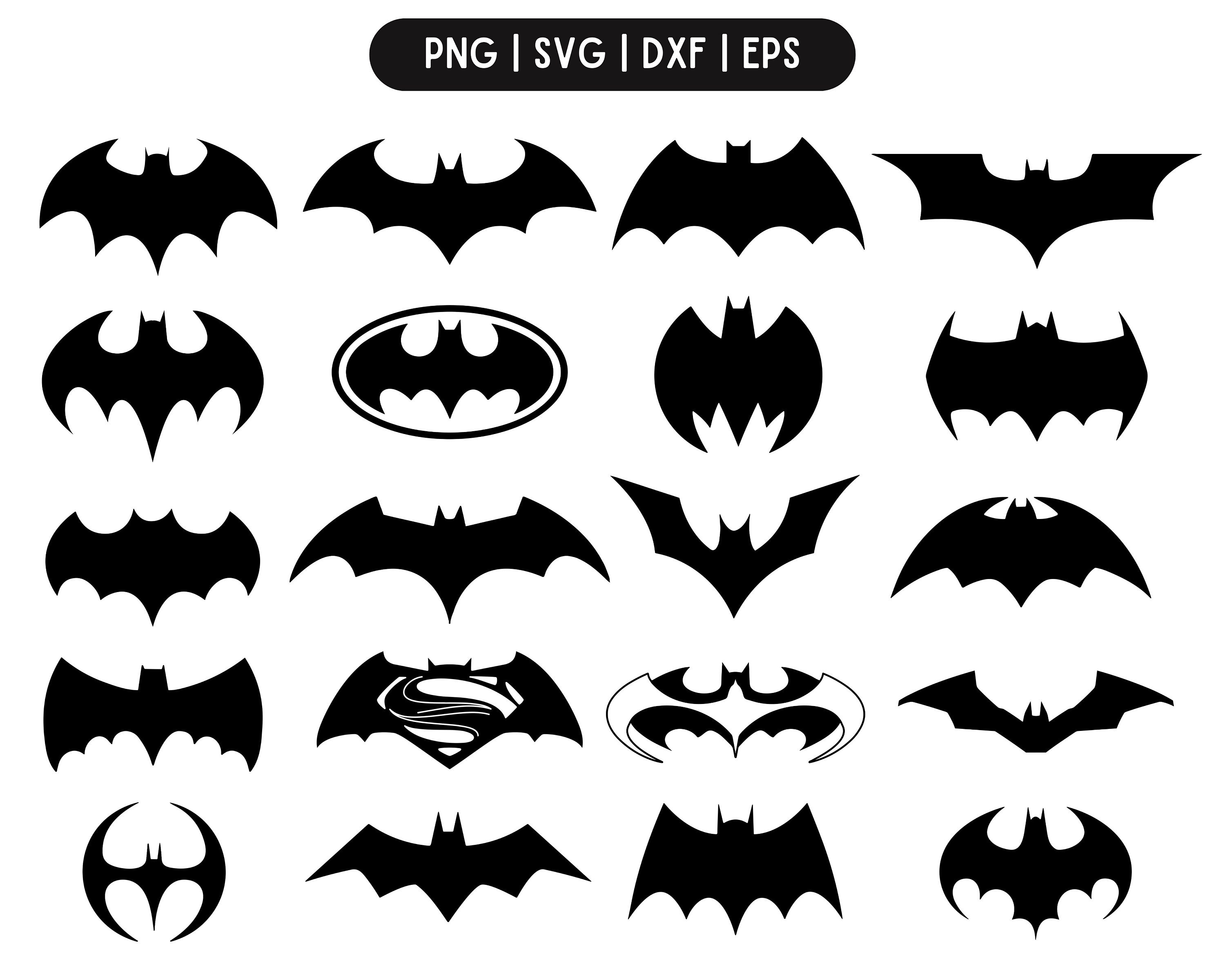 Bat Superhero Symbol Svg Bundle Ready for Decal Sticker and - Etsy ...