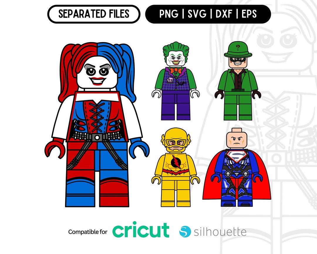 Brick DC Villain Svg Bundle Brick Svg Files for Cricut - Etsy UK