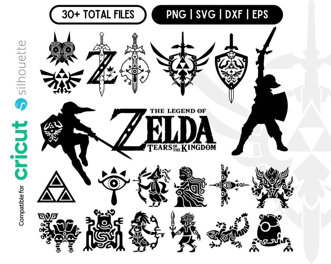 Paquete Zelda Svg, Imágenes Prediseñadas de Zelda, Zelda Tears of the ...