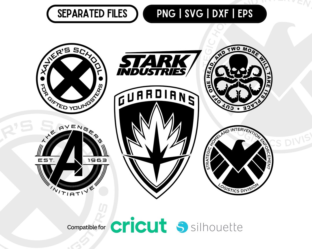 Avengers Emblem Svg Bundle, Avengers Logo Svg, Marvel Organization ...