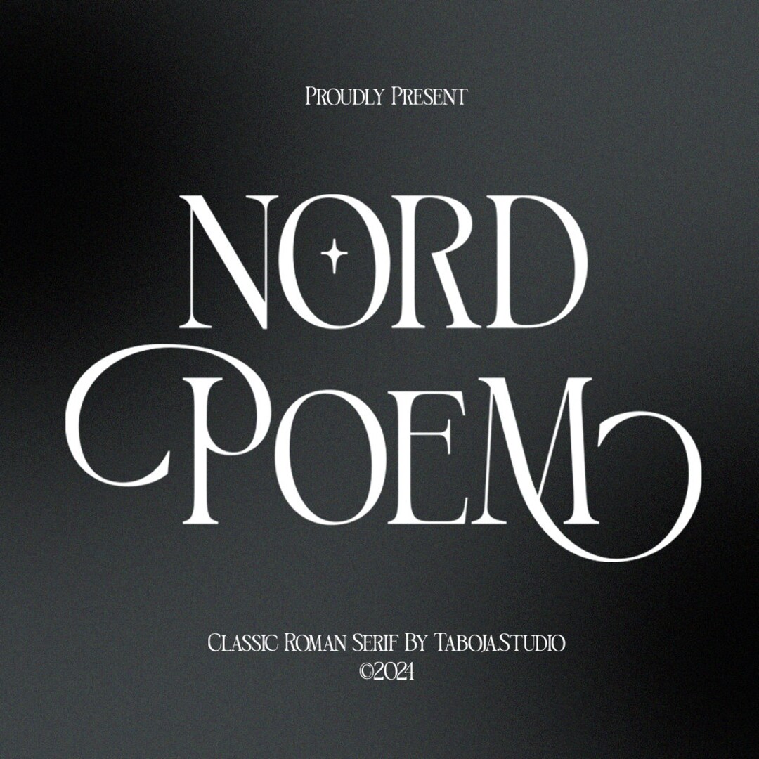 TBJ Nord Poem: Classic Roman Serif Font - Etsy