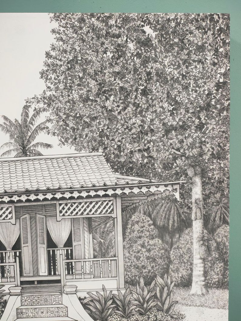 Printable Digital Art Malaysia Malay Traditional House | Malaysian ...