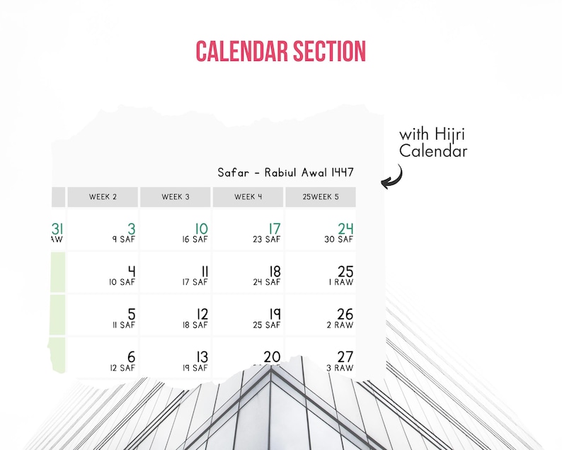 2025 Islamic Calendar With Du'a & Zikir Canva Template (digital ...