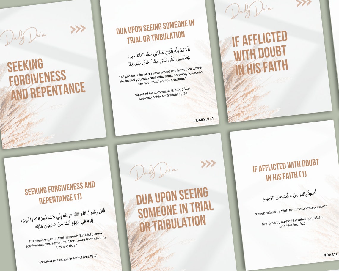100+ Islamic Content Social Media Canva Template | Daily Du'a Instagram ...