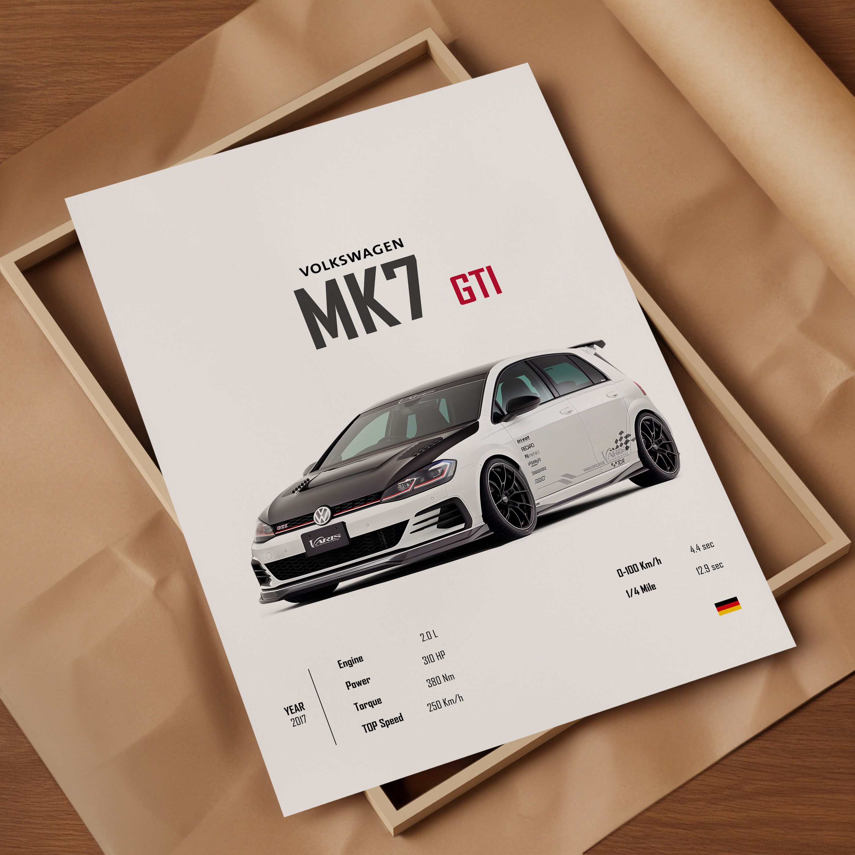 VW Golf 2 5 7 GTI Poster Set MK2 MK5 MK7 Volkwagen Car - Etsy