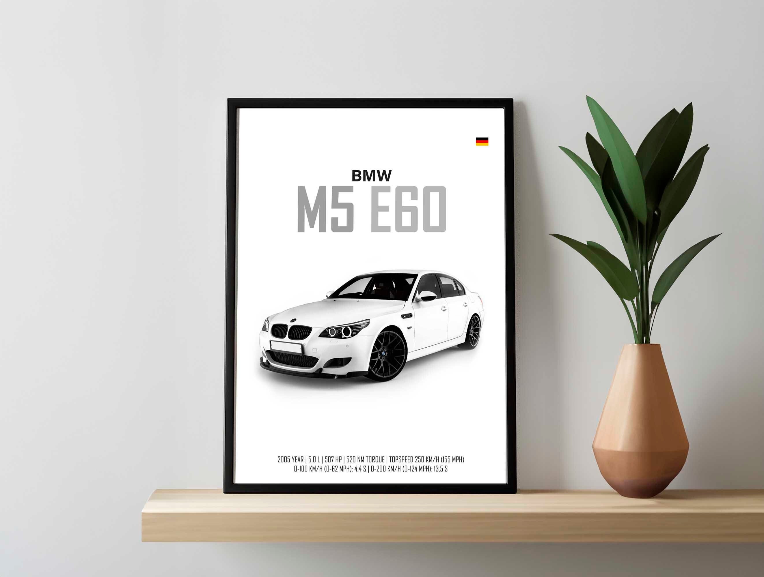 BMW M5 E60 Car Poster M2 M3 M4 M6 M8 Porsche 911 Audi Mercedes - Etsy