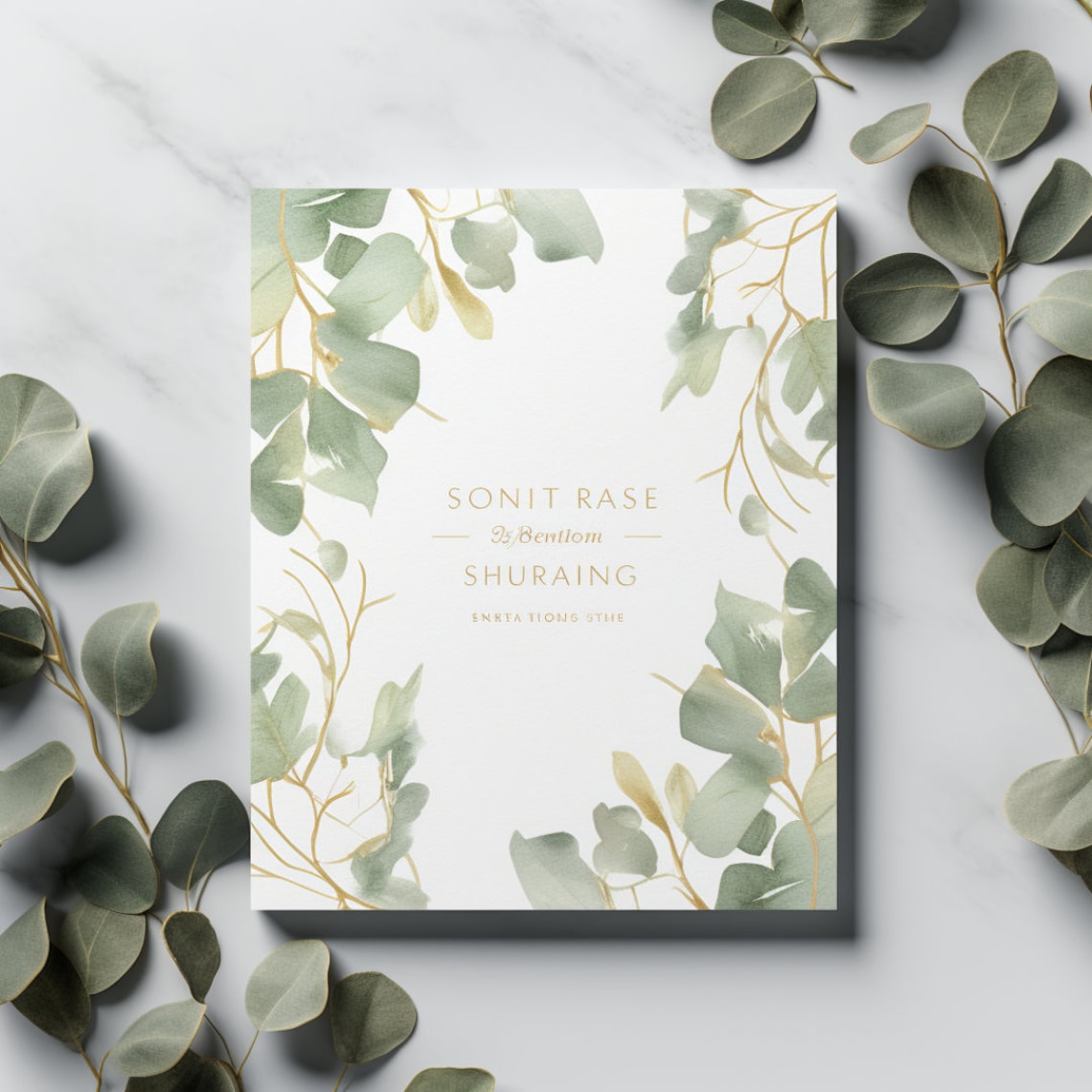 Eucalyptus Watercolor Border, Eucalyptus Corner Border Wedding ...