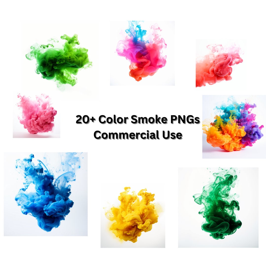 20+ Color Smoke Clipart- Pngs, Commercial Use, Immediate Download - Etsy