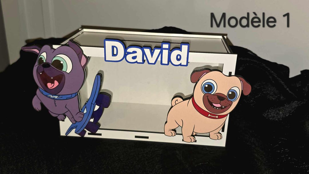 BINGO AND ROLLY PIGGY BOX Personalized Laser Cutting File - Etsy