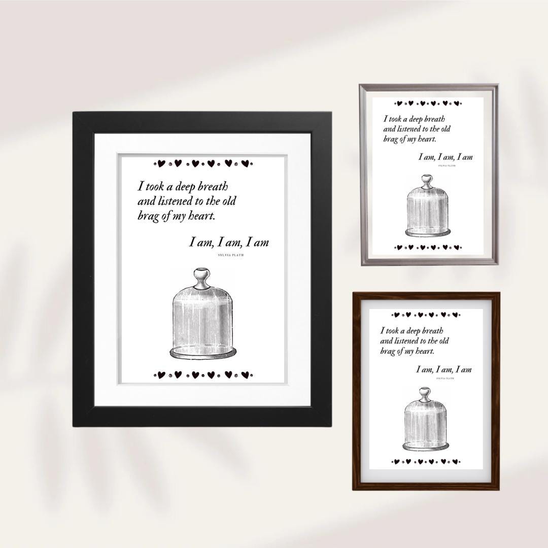 The Bell Jar Digital Download Print, Sylvia Plath Poster, Digital Print ...