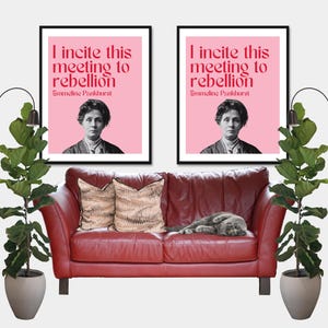 Emmeline Pankhurst Art Print, Feminist Poster, Feminism Digital Print ...