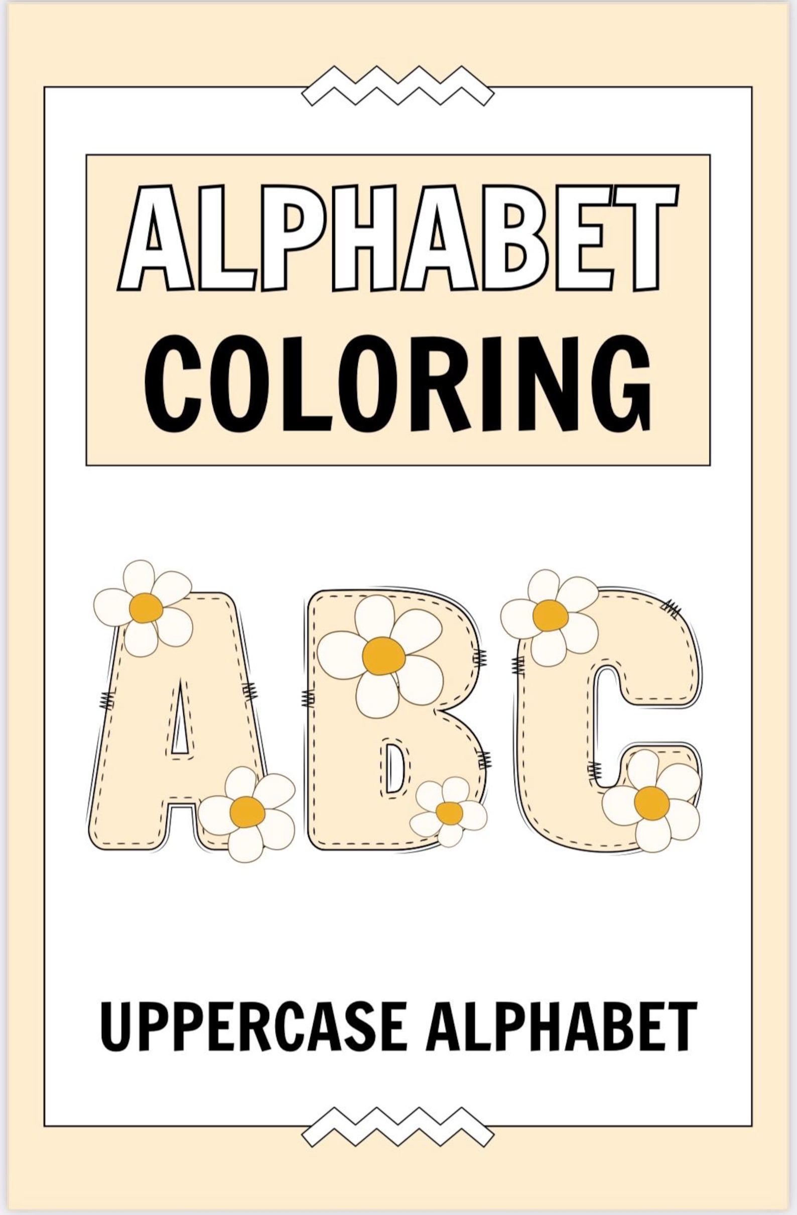 Floral Alphabet Coloring Book - Etsy
