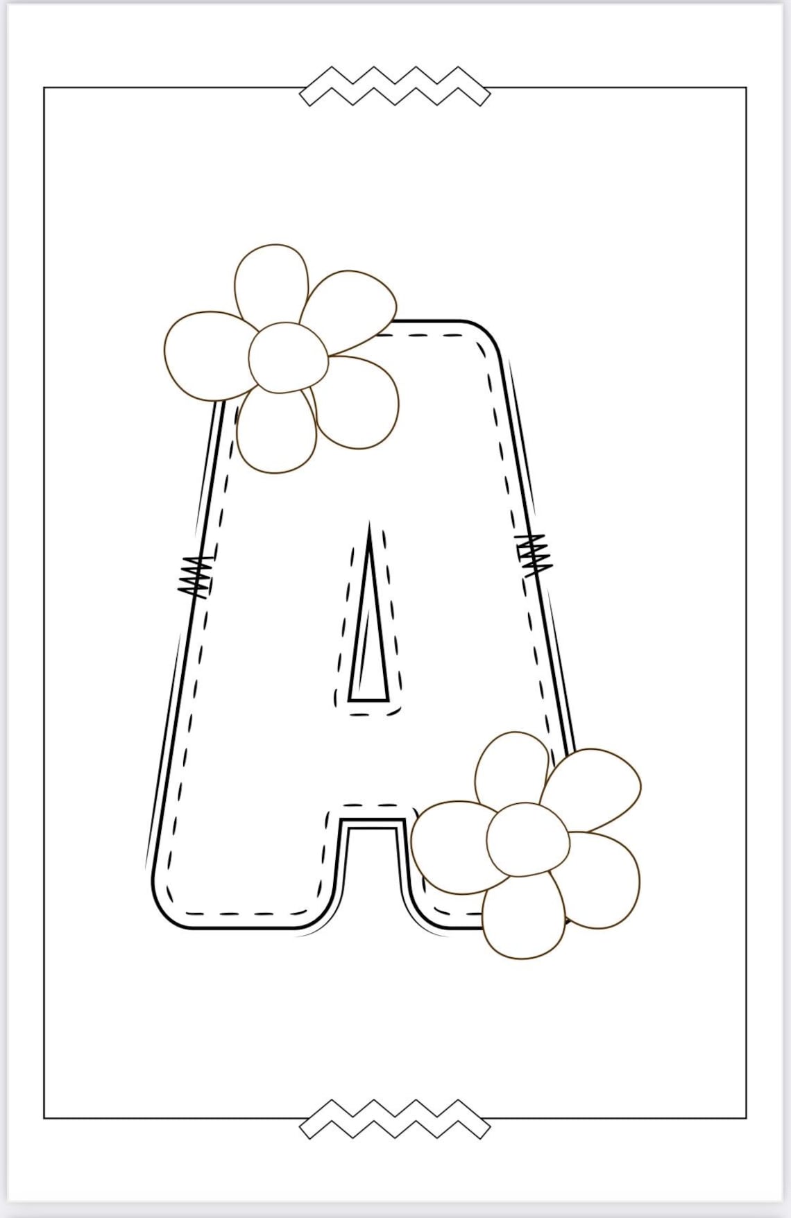 Floral Alphabet Coloring Book - Etsy