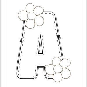 Floral Alphabet Coloring Book - Etsy