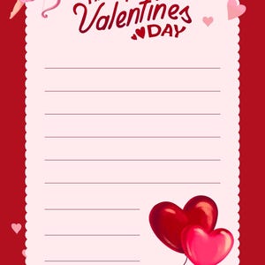 Red and White Valentines Borders - Etsy