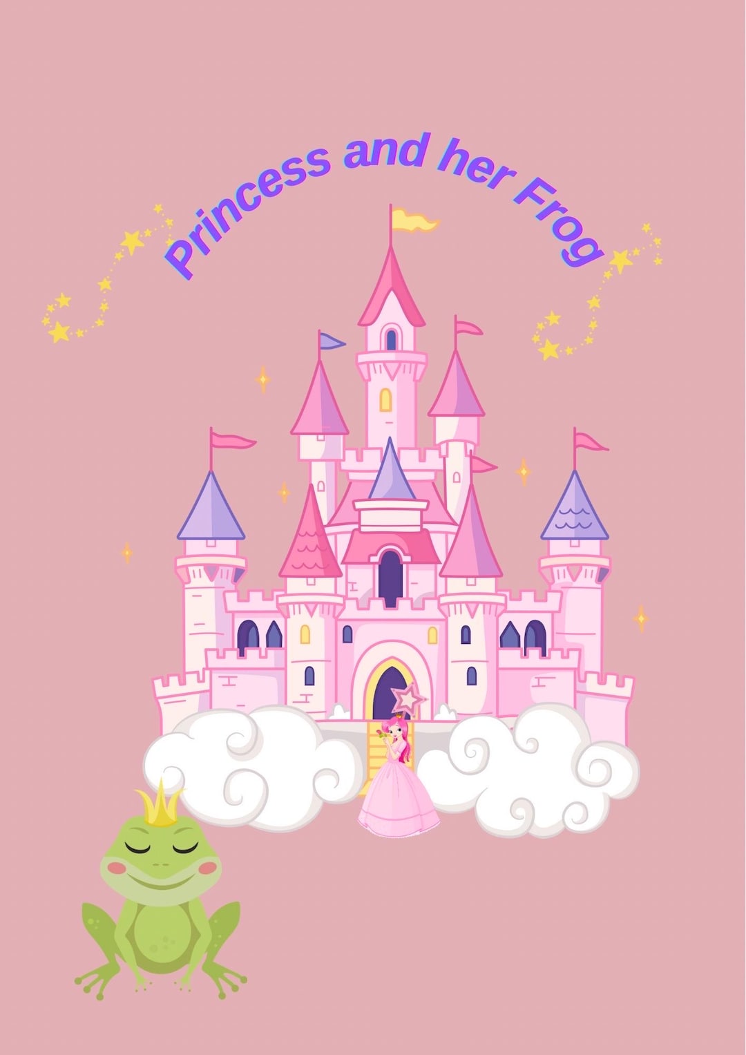 Princess and Her Frog Border Pages - Etsy