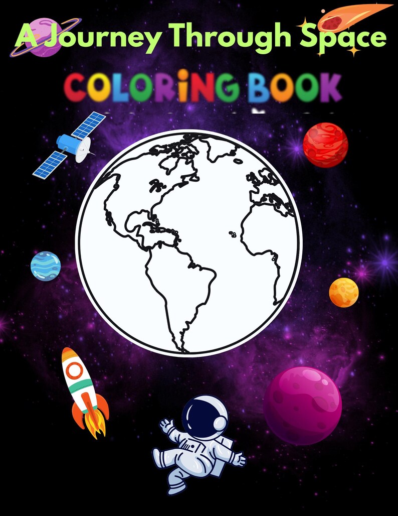 A Journey Through Space Coloring Book - Etsy