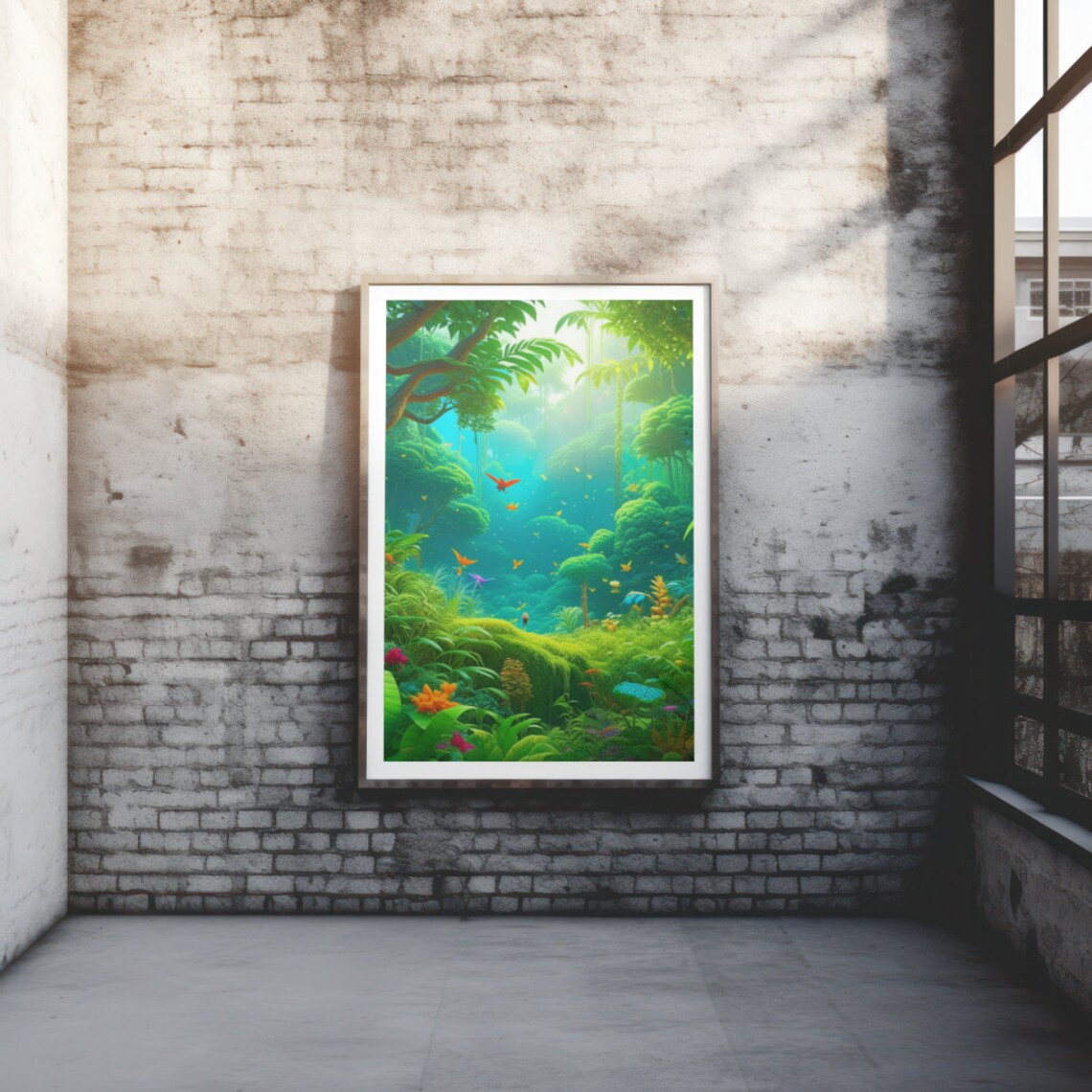 Digital Print Nature Forest Wall Art Print Greenery Landscape Home ...