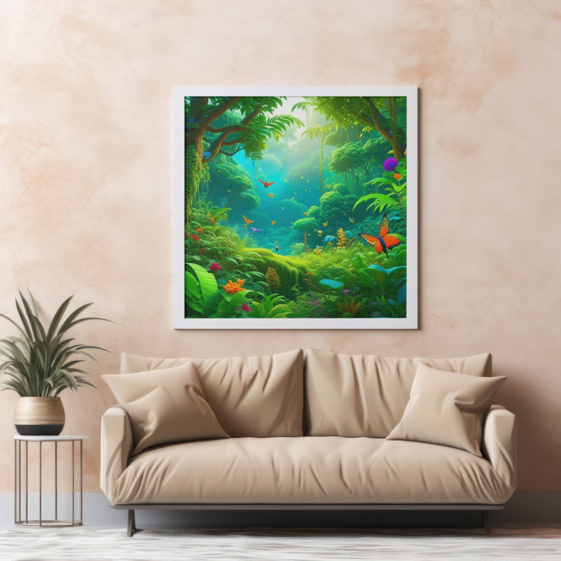 Digital Print Nature Forest Wall Art Print Greenery Landscape Home ...