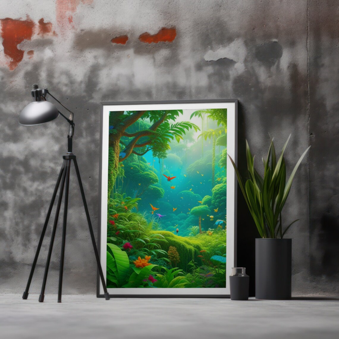 Digital Print Nature Forest Wall Art Print Greenery Landscape Home ...