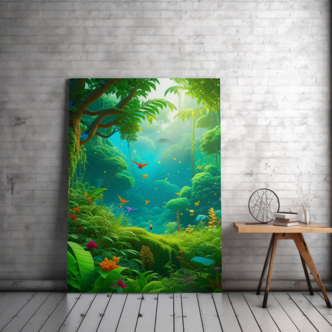 Digital Print Nature Forest Wall Art Print Greenery Landscape Home ...