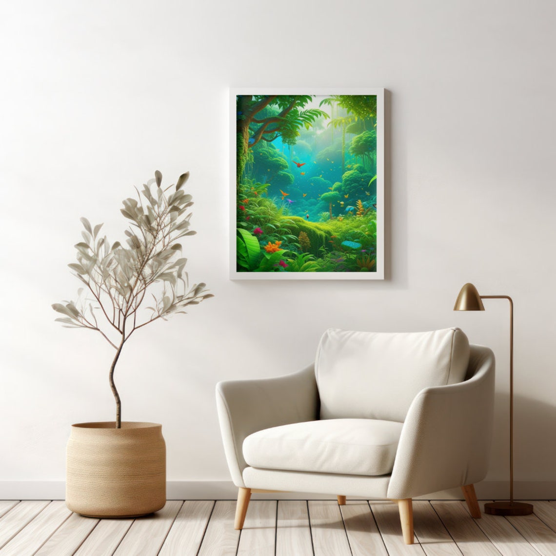 Digital Print Nature Forest Wall Art Print Greenery Landscape Home ...